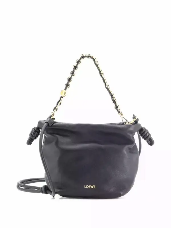 Loewe Flamenco Knot Chain Purse Bag Leather Mini Bucket Bag