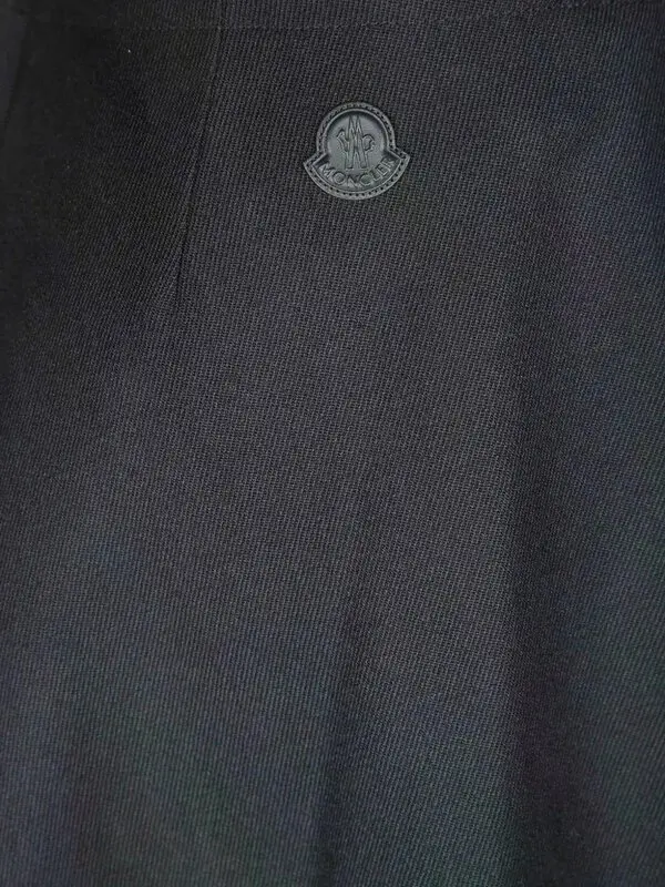 Moncler Logo-patch A-line Midi Skirt - Black