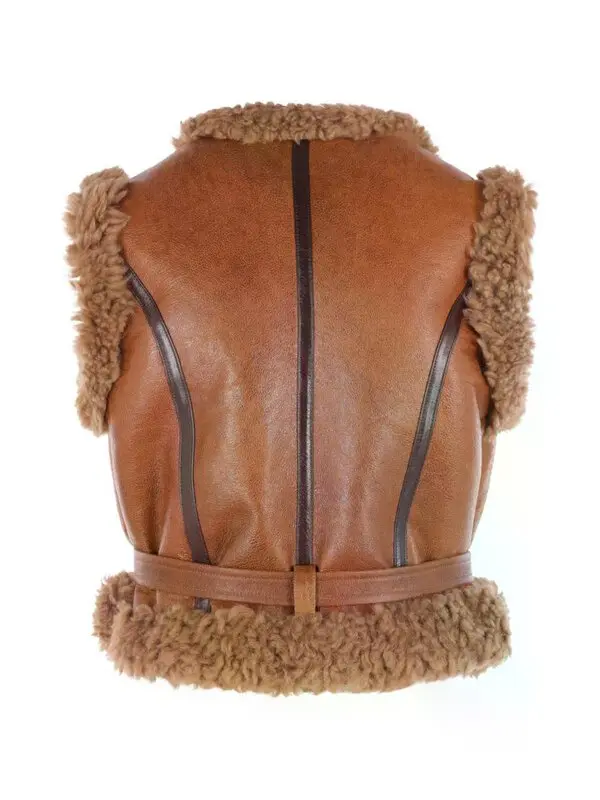 Chloé Shearling-trim Belted Jacket