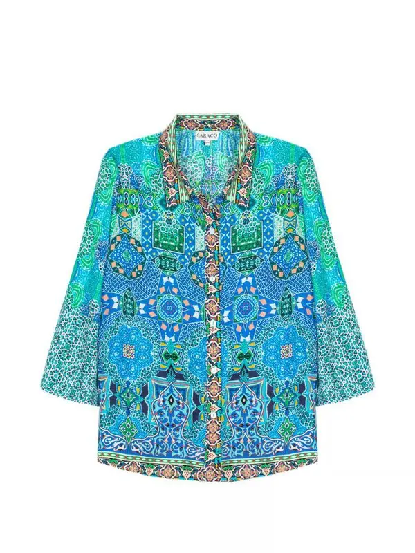 SARACO Atlas Mosaic-print Shirt