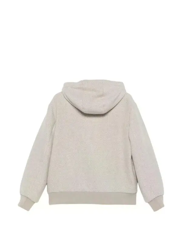Colombo Herringbone-pattern Hooded Jacket