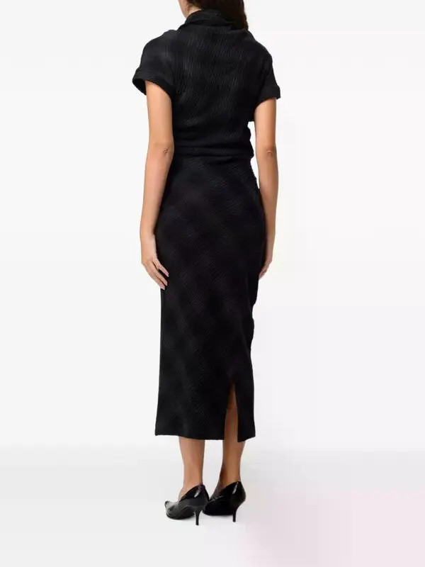 TELA Ribbed Cowl-neck Midi Dress