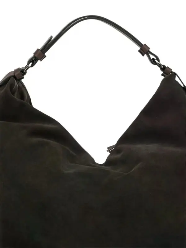 REPTILE'S HOUSE Suede-finish Leather Shoulder Bag - Brown