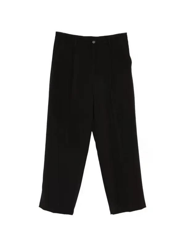 Imperial Pleated Straight-leg Trousers - Black