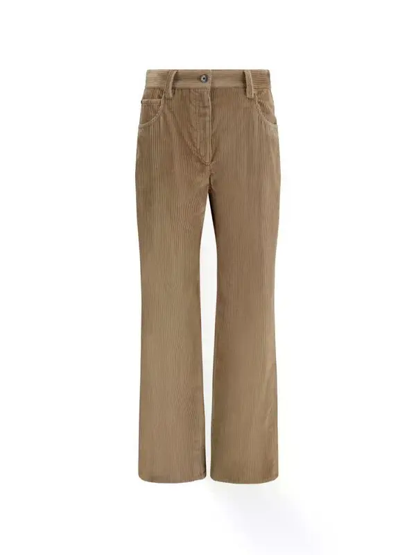 Brunello Cucinelli Corduroy Straight-leg Trousers - Neutrals