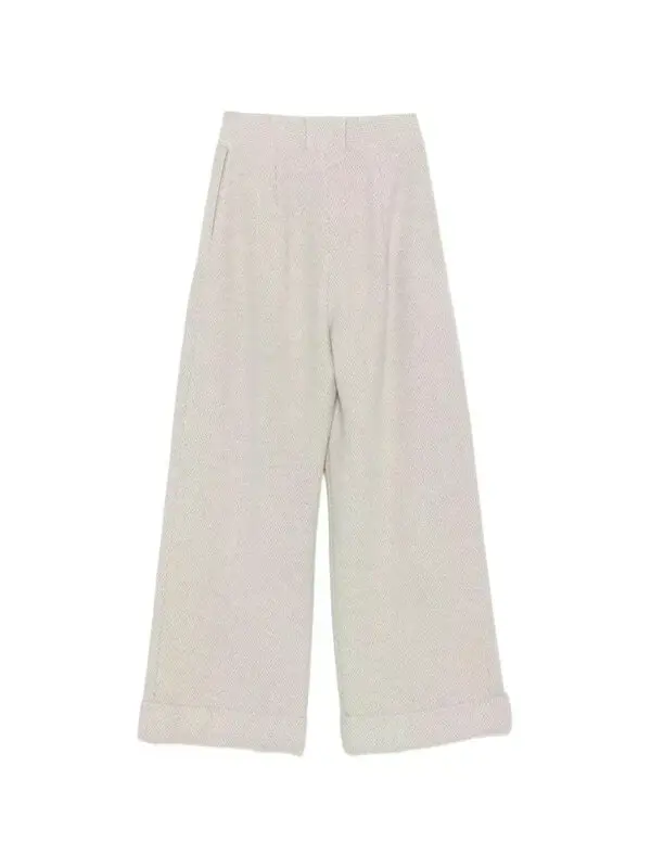 Colombo Herringbone Pleated Trousers