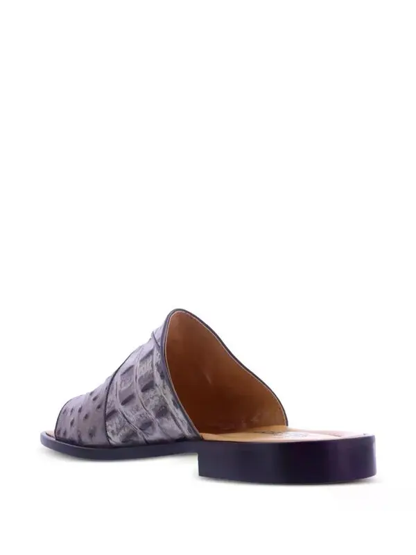BERTOZZI Crocodile-effect Leather Sandals