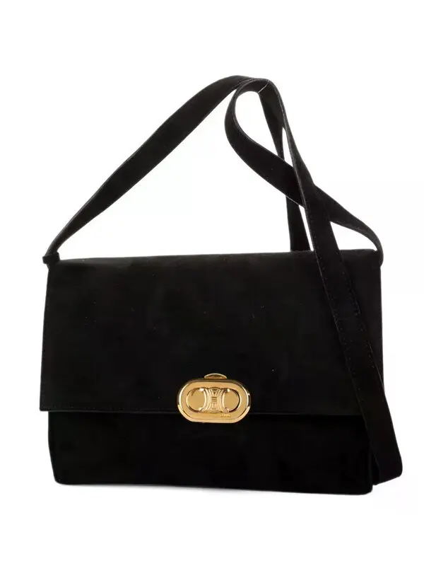 Celine Triomphe Shoulder Bag - Black