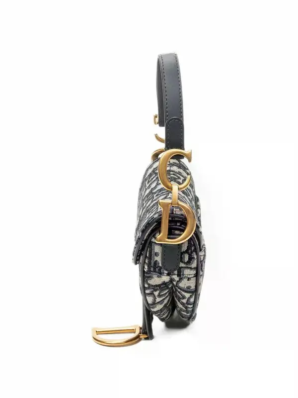Dior Mini Saddle Logo-patterned Shoulder Bag