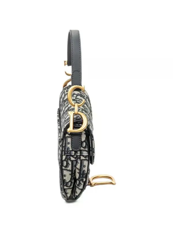 Dior Mini Saddle Logo-patterned Shoulder Bag