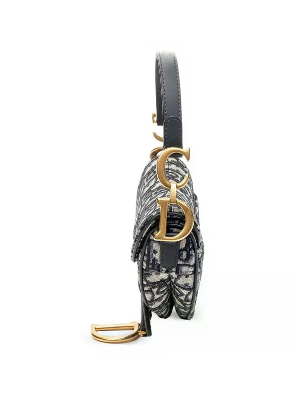 Dior Mini Saddle Logo-patterned Shoulder Bag