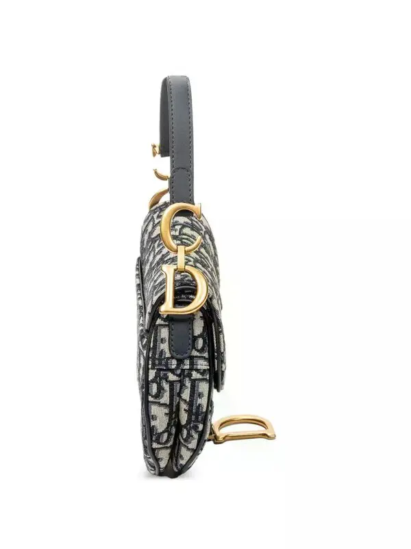 Dior Mini Saddle Logo-patterned Shoulder Bag