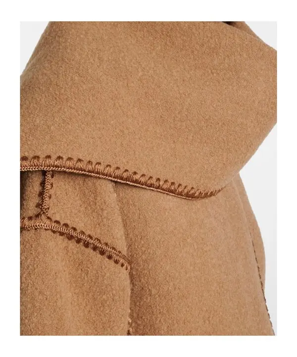 TOTEME Embroidered Wool Blend Scarf Coat