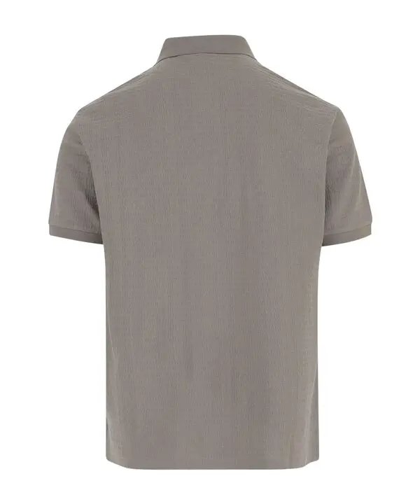 Emporio Armani Monogram Textured Polo Shirt