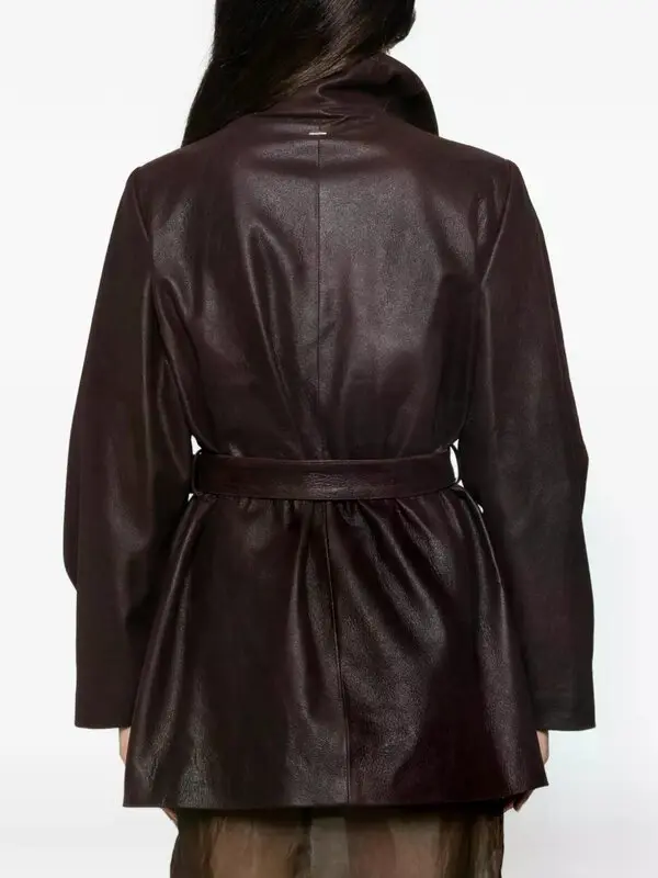 CASSELL Belted Leather Jacket