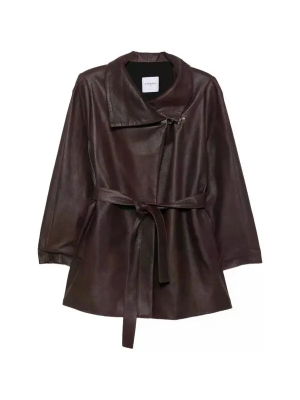 CASSELL Belted Leather Jacket