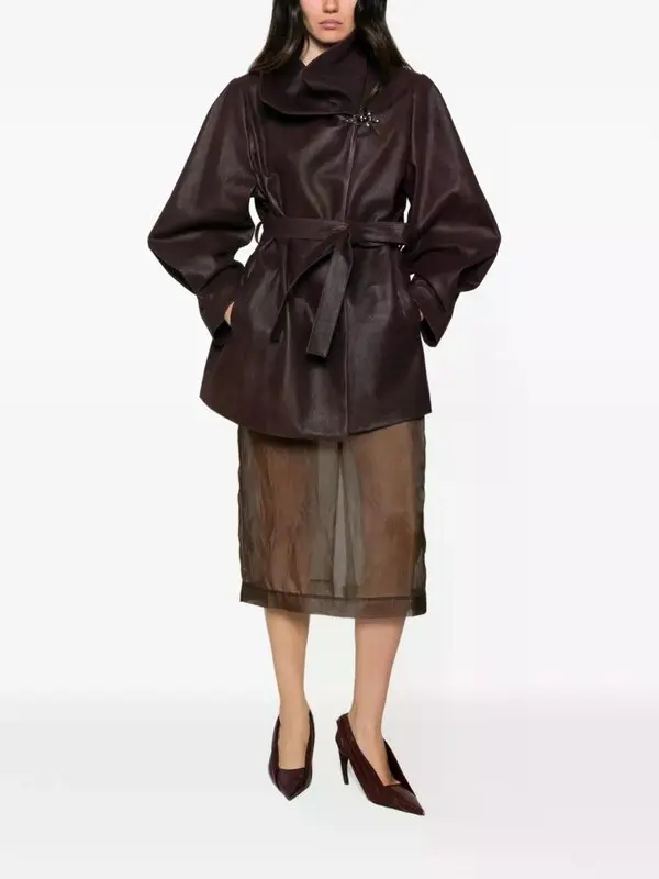 CASSELL Belted Leather Jacket
