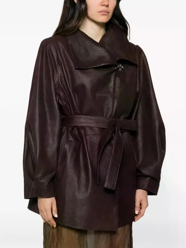 CASSELL Belted Leather Jacket