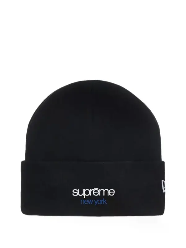 Supreme New Era New York Beanie Hat - Black