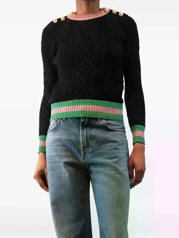 Gucci Cable-knit Button-detail Sweater