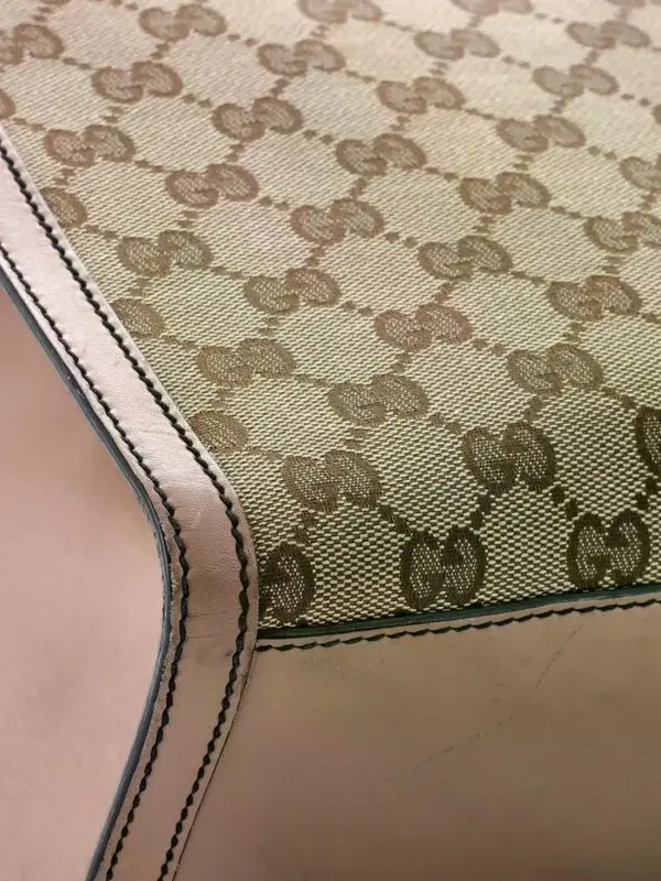 Gucci Emily Chain Flap Gg Canvas And Leather Large Shoulder Bag