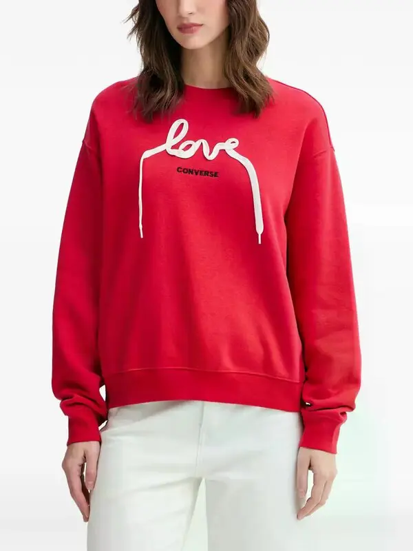 CONVERSE Love Lace Long-sleeve T-shirt - Red