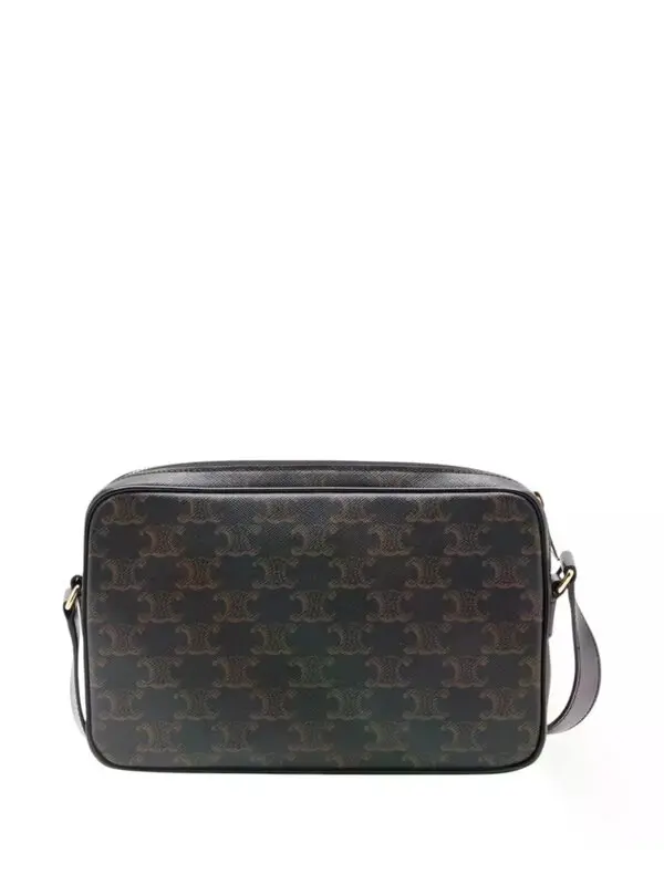 Celine 2010-2026 Medium Triomphe Coated Canvas Logo Crossbody Bag