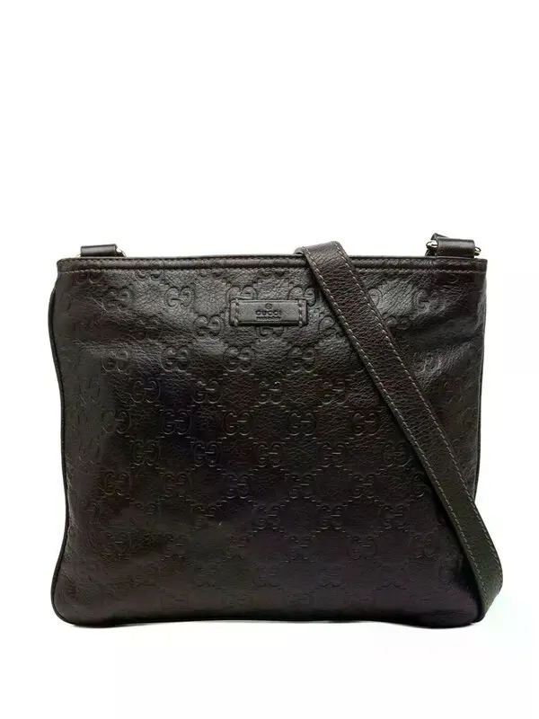 Gucci 2000-2015 Guccissima Crossbody Bag - Brown