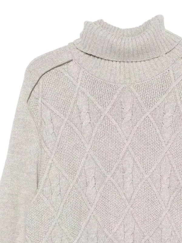 Paul & Shark Cable-knit Roll-neck Sweater