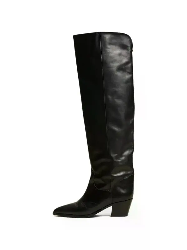 TWINSET Leather Thigh-high Boots - Black