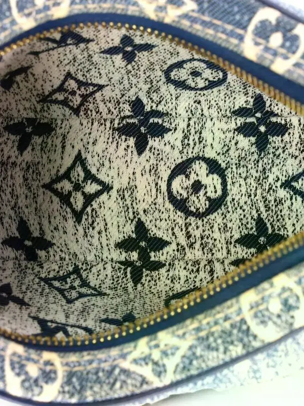 LOUIS VUITTON Loop Handbag Monogram Jacquard Denim Hobo Bag