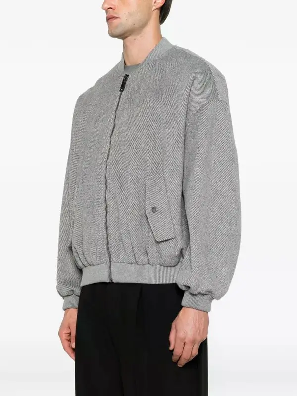 Imperial Diagonal-weave Bomber Jacket