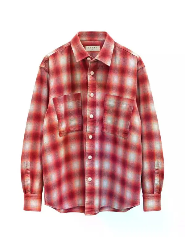PAURA Checked Flannel Shirt - Red