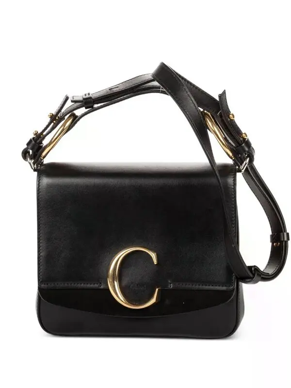 Chloé Small C Leather Two-way Handbag - Black