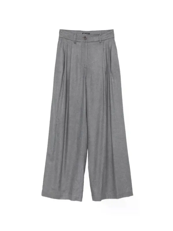 Colombo Pleated Palazzo Pants - Grey