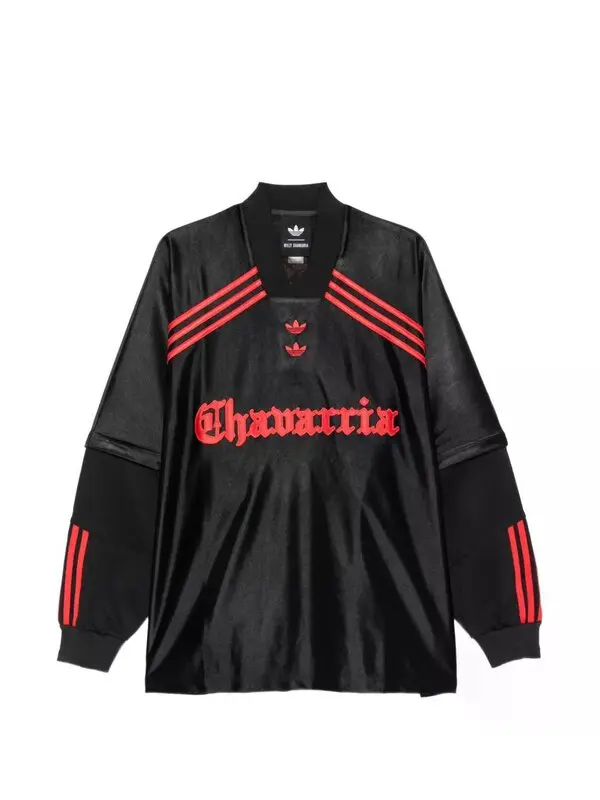 WILLY CHAVARRIA X Adidas Logo-embroidered Striped Sweatshirt - Black