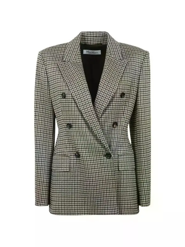 Max Mara Eccelso Houndstooth-pattern Blazer - Neutrals