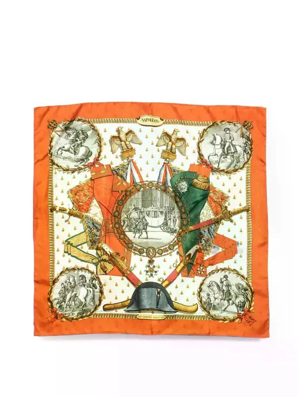 Hermès Napoleon Jacquard Scarf - Orange