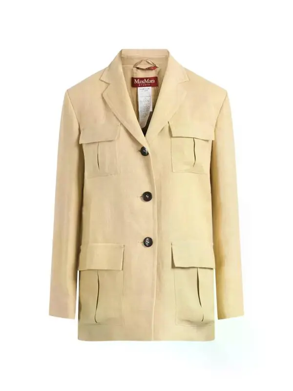 Max Mara Flap-pocket Single-breasted Blazer - Neutrals