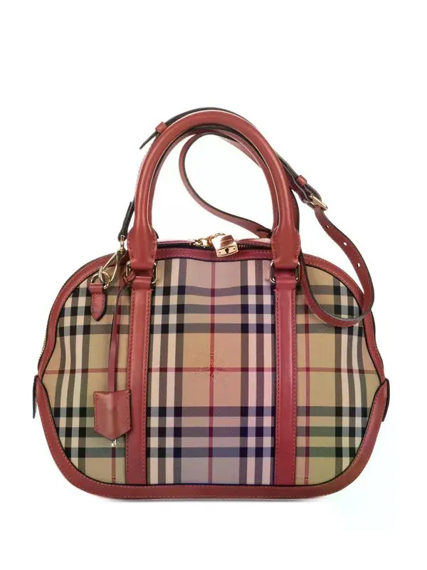 Burberry Small Orchard Haymarket Check Two-way Handbag - Neutrals