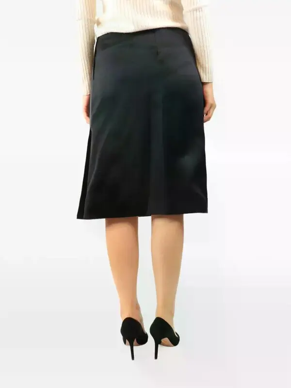 Hermès Satin Wrap Midi Skirt