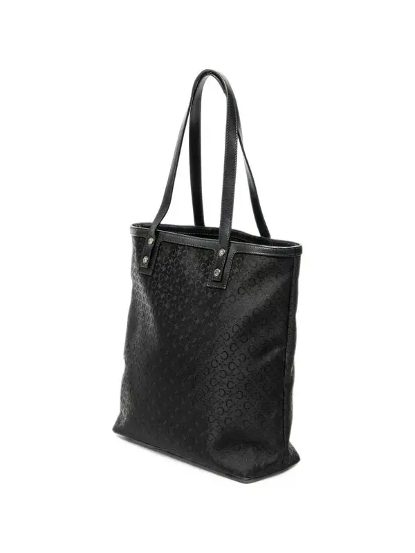Celine C Macadam Canvas Tote Bag - Black