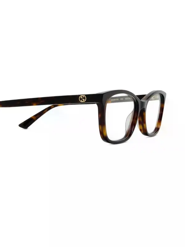 Gucci Gg0613o Tortoiseshell Rectangle Glasses