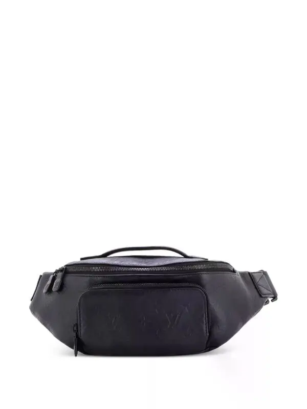 LOUIS VUITTON Rush Bumbag Monogram Shadow Leather Belt Bag - Black