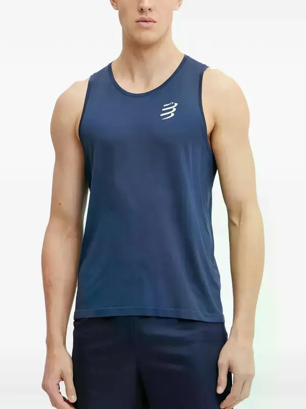COMPRESSPORT Logo-print Tank Top - Blue