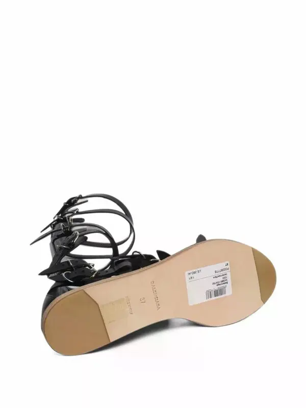 Balenciaga Gladiator Leather Sandals - Black