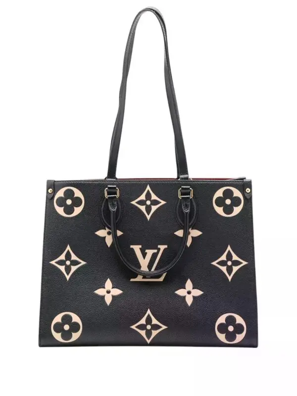 LOUIS VUITTON 2021-2026 Bicolor Monogram Empreinte Giant Onthego Mm Satchel