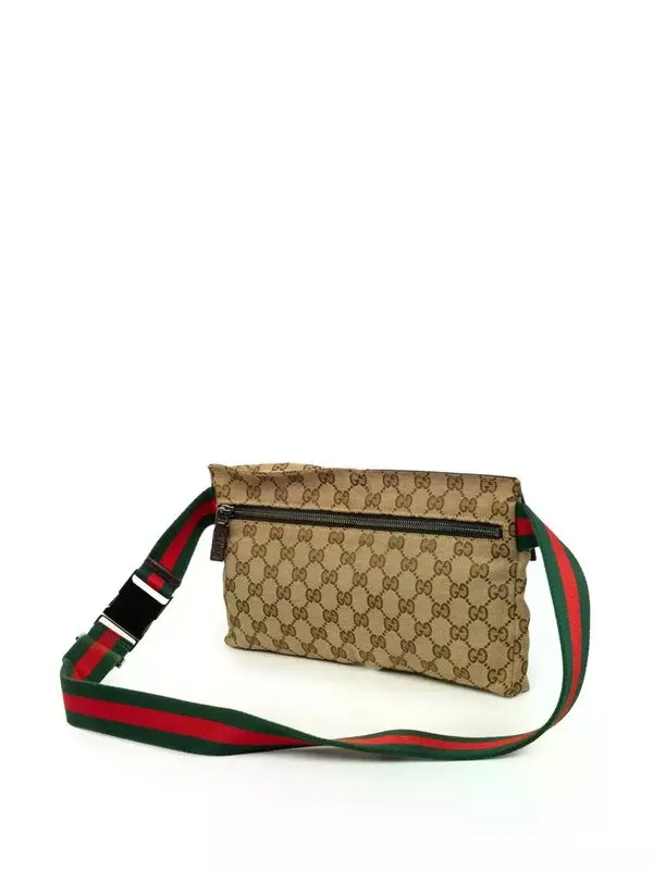 Gucci 2000-2015 Gg Canvas Web Double Pocket Belt Bag