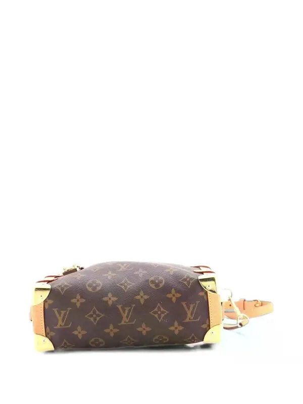 LOUIS VUITTON Side Trunk Handbag Monogram Canvas Mm Satchel