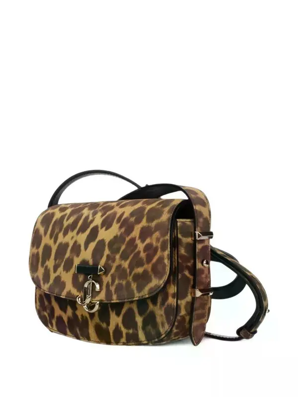 JIMMY CHOO Leopard-print Leather Crossbody Bag